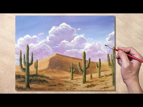 How to Paint a Desert Landscape| 40 Easy Lessons on Painting a Desert ...