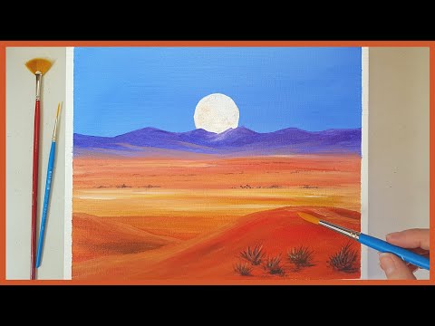How to Paint a Desert Landscape| 40 Easy Lessons on Painting a Desert ...