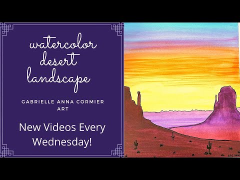 How to Paint a Desert Landscape| 40 Easy Lessons on Painting a Desert ...